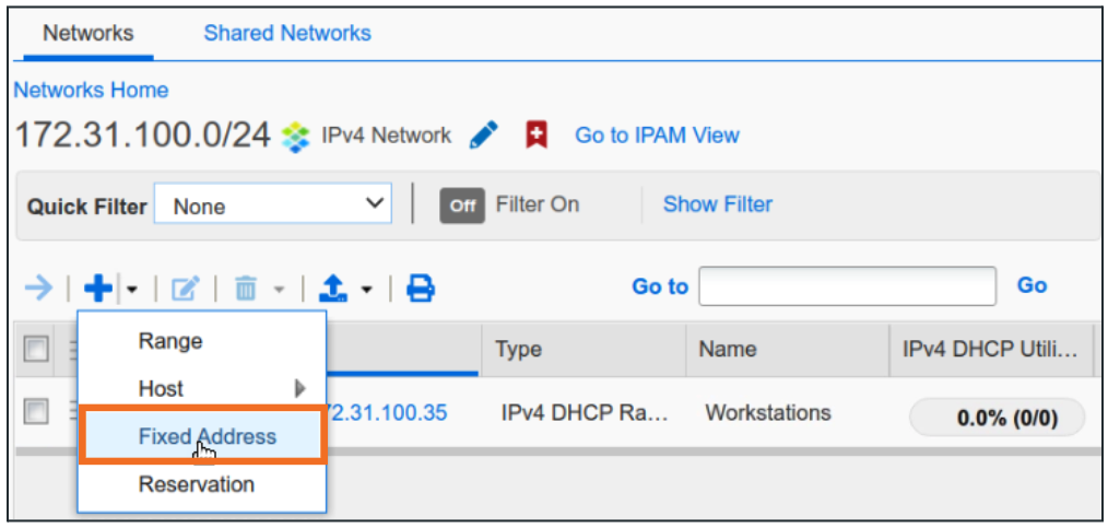 Creating DHCPv4 fixed addresses in NIOS (1512)
